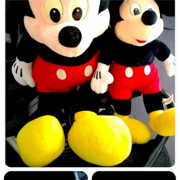 Disney | Toys | Disney Mickey Mouse Plush Set Red And Yellow 99 Mint ...